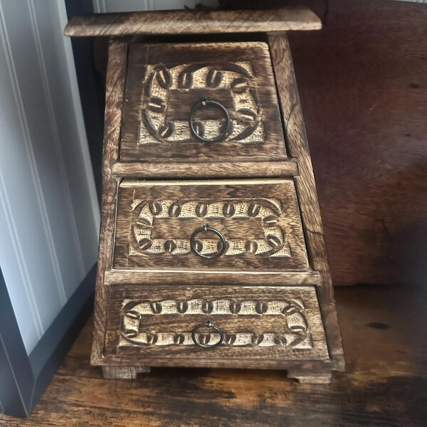 Tiger Wooden Box Custom Laser Cut Box Treasure Chest Jewelry Box Altar ...