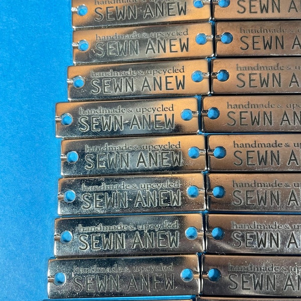 Custom Metal Tag 4.6x1.2 Cm(1.8"x0.5") for Handmade Items, Clothings ...