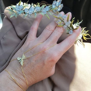 925k Silver Sapphire Stone Butterfly Hand Chain , Silver Chain Bracelet ...