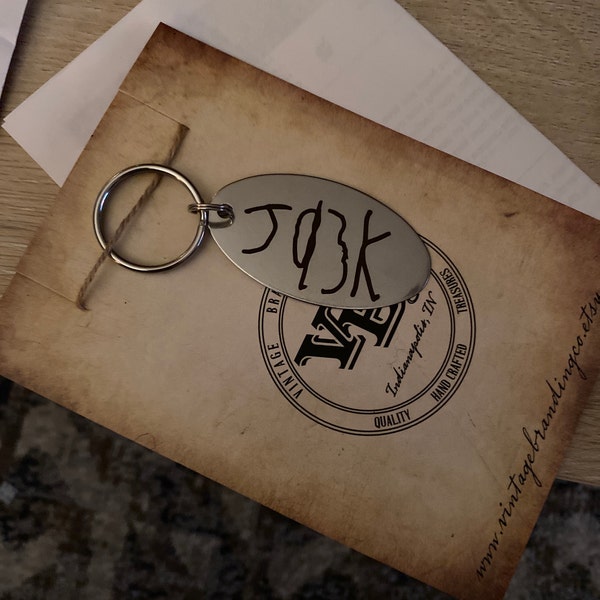 Handwritten Key Chain, Your Handwriting Keychain - or Font ...