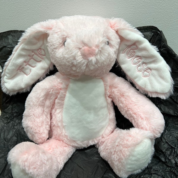 Personalised Easter Bunny Soft Toy - Embroidered Eastergift - Etsy UK