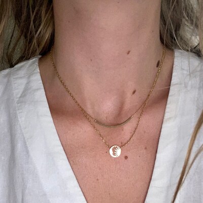 Simple Colorful Minimalist Necklace, Delicate Beaded Necklace, Tiny ...