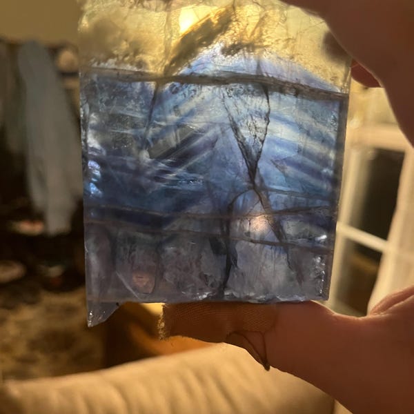 Blue Dumortierite Ring, Pink Red Dumortierite Ring, Blue Needle ...