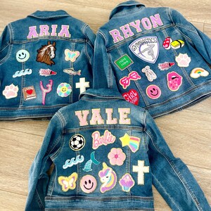 Mermaid Jacket Jean Girls Patch Jacket Custom Mermaid Girls Jacket ...