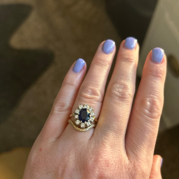 Pave Diamond Curved Wedding Band, Solid Gold Contour Ring, 14k Arch ...