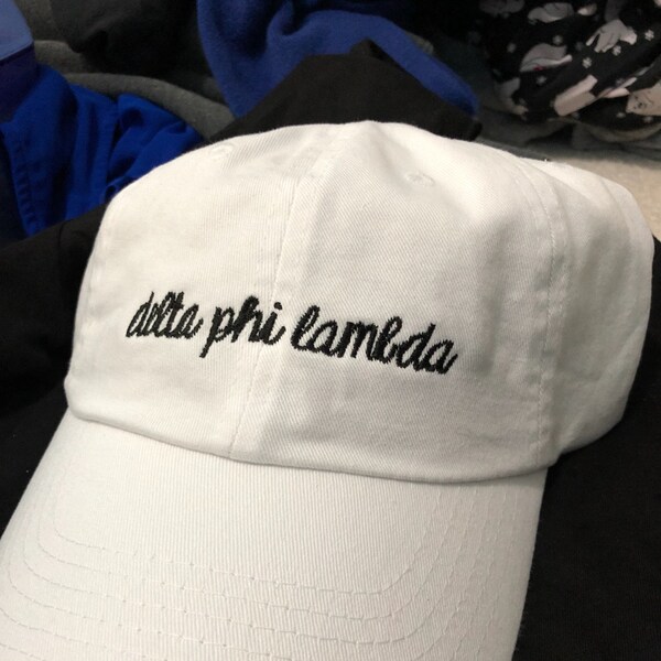 Chi Omega Cursive Baseball Hat - Embroidered Baseball Cap // Sorority ...