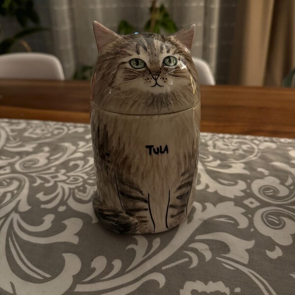 Personalized Cat Urn With Semi-spherical Cover, With Name or Without ...