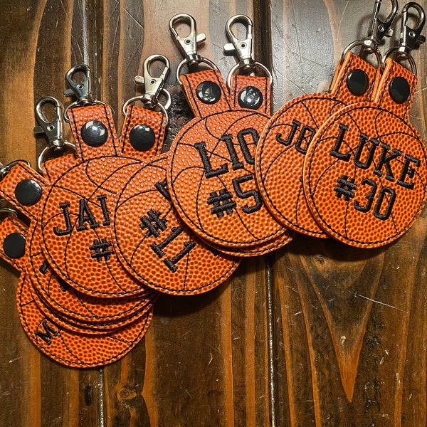 Basketball Keychain, Basketball Team Key Fob, Basketball Accessory ...