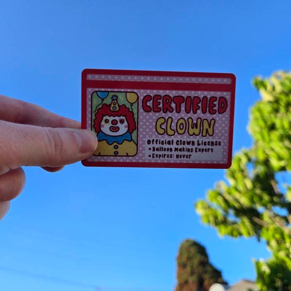 Certified Clown Fake Driver's License: Funny Parody ID Card - Etsy