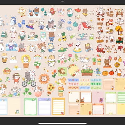 Cute Fitness Stickers for Digital Planner Gym Goodnotes Stickers ...