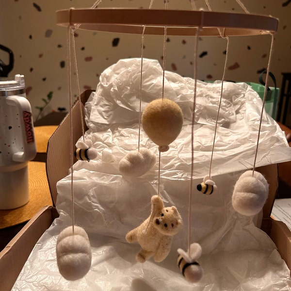 Winnie the Pooh Wool Mobile - Etsy