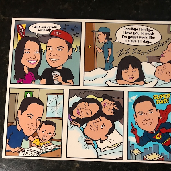 Personalized Comic Strip Drawing - Custom Cartoon Caricature, Story ...