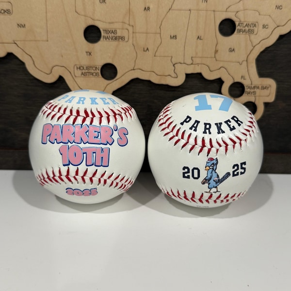 12 Personalized Baseballs - Baseball Team Gift - End of Season - Custom ...
