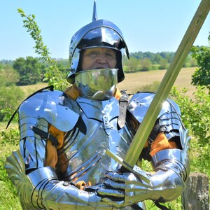 SCA combat leg armor plate legs cuisses with poleyns | Etsy