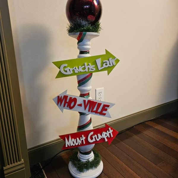 Who-ville Mount Crumpit Grinch Lair Wood Sign Stocking Sign, Laser Cut ...