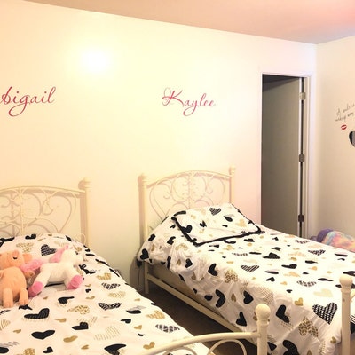 Wall Decal, Vinyl Decals, Girls Name Decal, Teen Room Decor, Kids Room ...