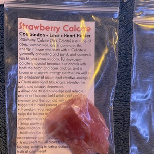 Strawberry Calcite Rough Calcite Raw Red Calcite Crystal Healing ...