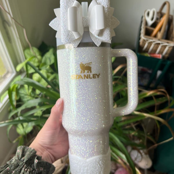 Royal Blue Stanley Tumbler Bow Straw Topper Navy Blue Stanley Cup Bow ...