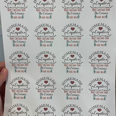Coquito Labels holiday Personalized STICKERS Holiday Gifts Homemade ...