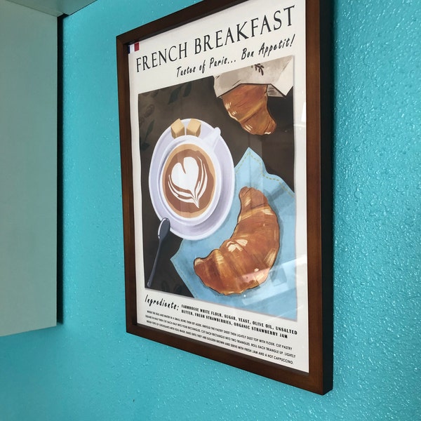 French Breakfast Food Poster, Art Poster, French Print, France Art ...