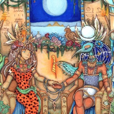 Thoth and Seshat Wisdom and Knowledge - Etsy