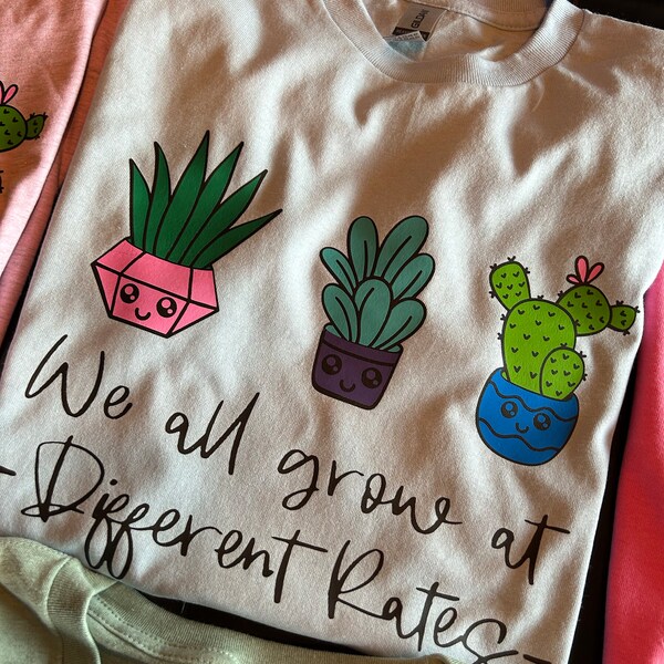 We All Grow at Different Rates Svg, Motivational Svg, Classroom Sign ...