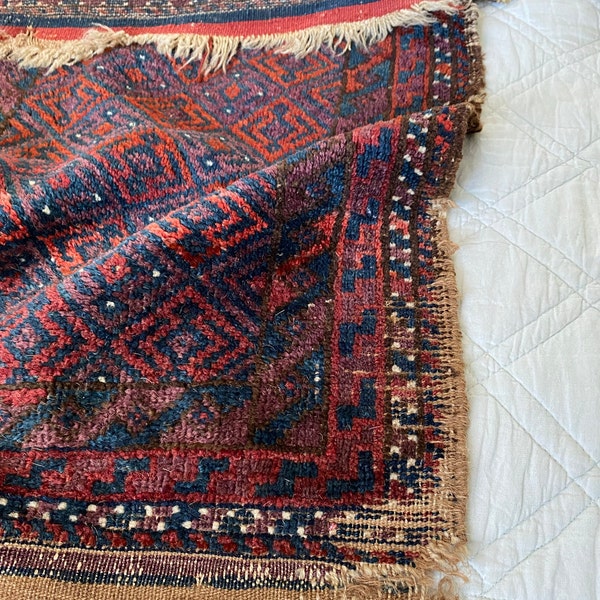 19th Century Worn Rug / 3'4 X 4'9 Antique Caucasian Rug #3041 - Etsy