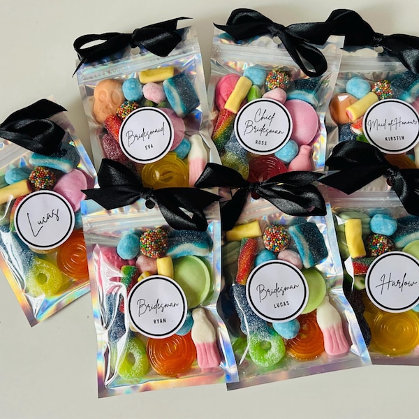 Sweetie Kebab With Personalised Sticker, Sweet Favours, Birthday Party ...
