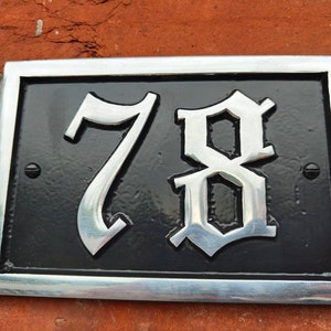 House Number Cast Bronze Various Colours Oval and Rectangular Door ...