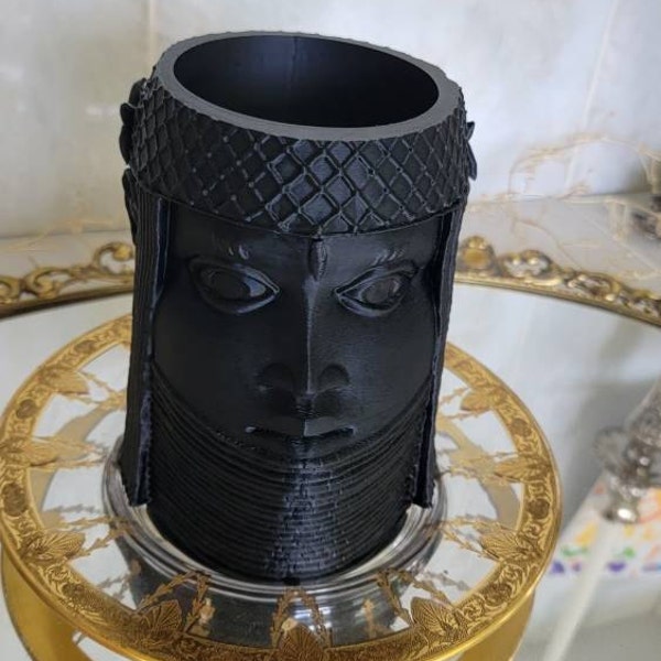 Afrocentric Woman Face Planter - Desk Planter, African Bust, Cozy Room ...