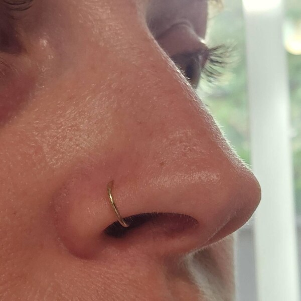 14k Gold Filled Conch Hoop Wire Wrapped With Dainty Herkimer Crystal ...