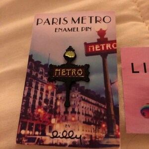 Paris Metro Soft Enamel Pin, Parisian France Inspired French ...