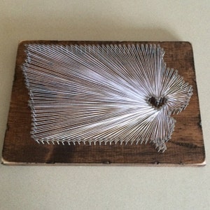 Iowa State String Art, Iowa Decor, State String Art, Iowa Nail Art ...