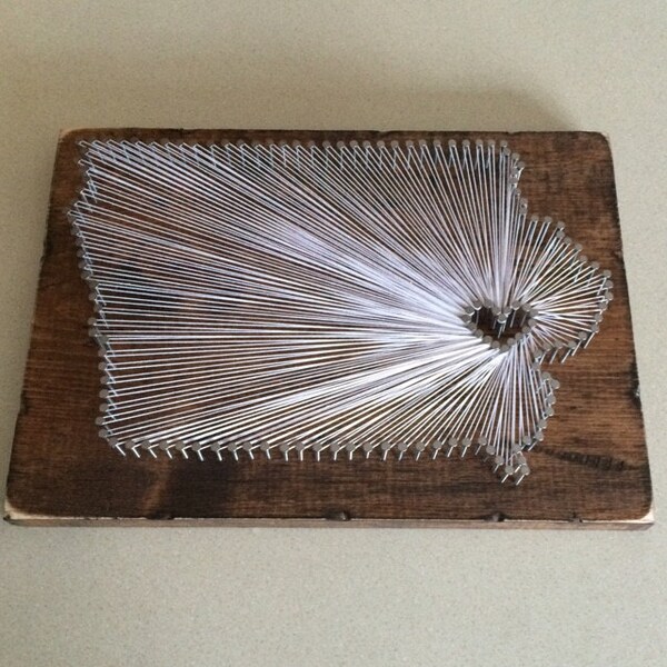 Iowa State String Art, Iowa Decor, State String Art, Iowa Nail Art ...