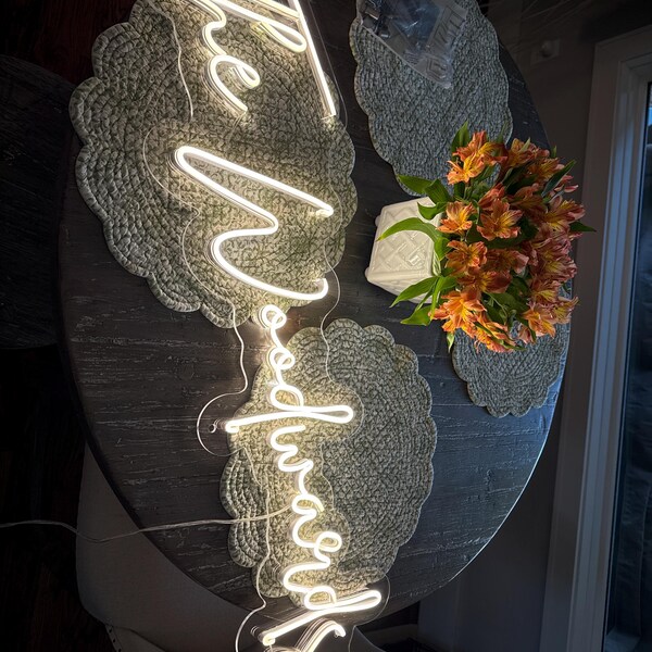 Custom Neon Wedding Sign Wall Decor, Neon Name Sign Wedding Decor, Neon ...