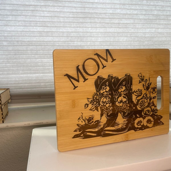 Laser Engraving Files Western, Cowgirl Boots Png, Charcuterie Board Svg ...