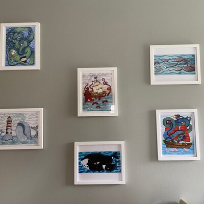 Chinese Junk Dragon Art Print 8x10 - Etsy