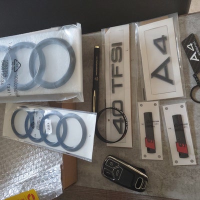 A4 Gloss Black Full Badges Package for Audi A4 B9 40 TFSI 45 TFSI ...