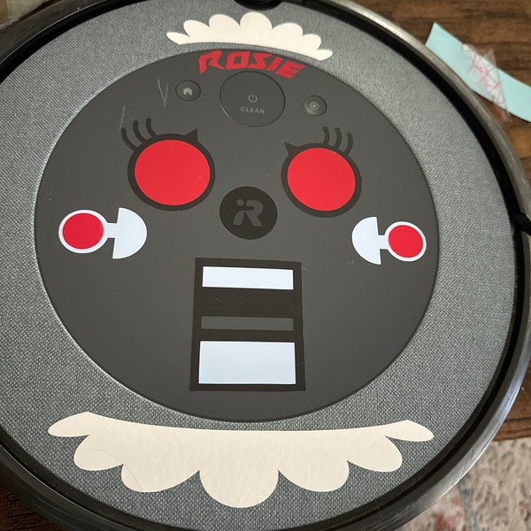 Original Deluxe Rosie the Robot Face Decals for Your Robotic Floor ...