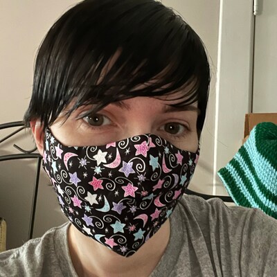 Magic Star / Cute Face Mask / 100% Cotton / Filter Pocket / - Etsy