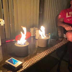 Mini Concrete Countertop Fire Pit With Lid Tabletop - Etsy