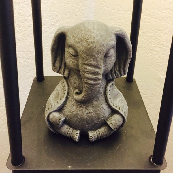 Elephant Statue, Meditating Buddhist Elephant, Buddha Altar Figure ...