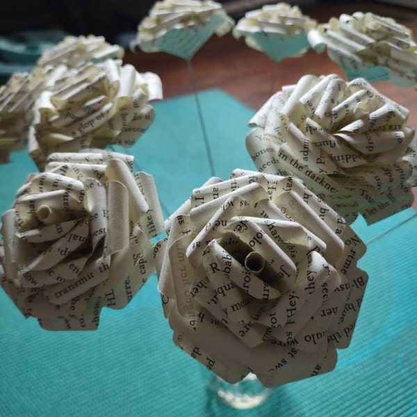 H. Potter Centerpiece Book Art - Flower Book - Folded Book Art - Harry ...