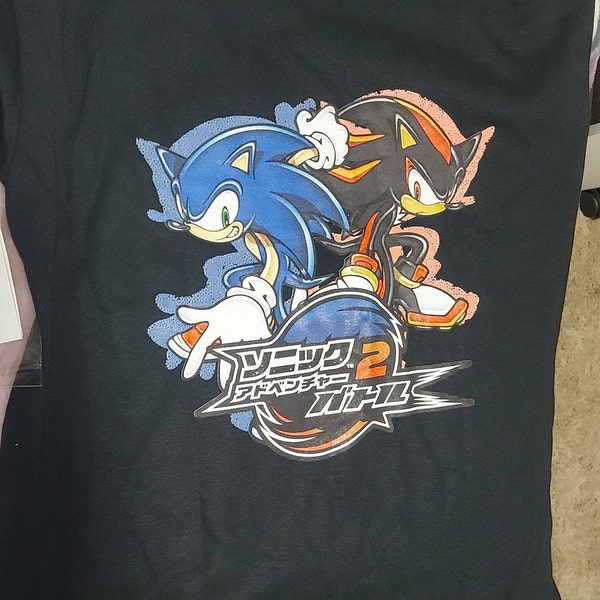 Hedgehog Japanese Shirt, Sonic Adventure 2, Dreamcast Japanese ...