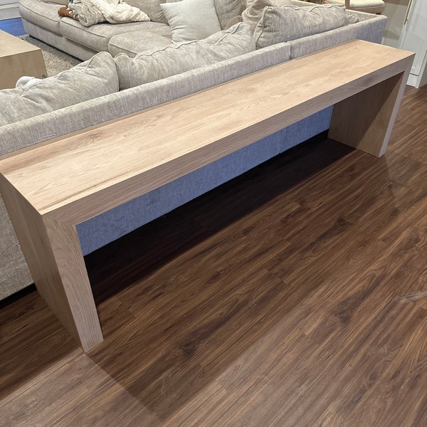 Black Walnut Floating Top Modern Console Table - Custom, Handmade to ...