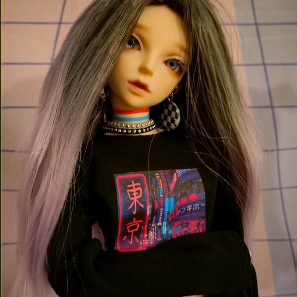 SLIM MSD BJD Minifee 1/4 Dark Olive Waffle Knit Crop Sweater - Etsy