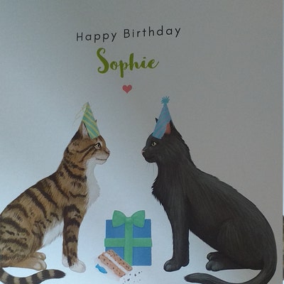 Personalised Choose the Cats Birthday Card for Girl, Daughter ...