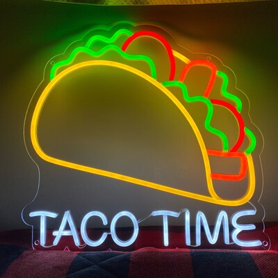 Taco Neon Sign, Tacos Led Light, Mexican Neon Lights, Mexican Food Led ...