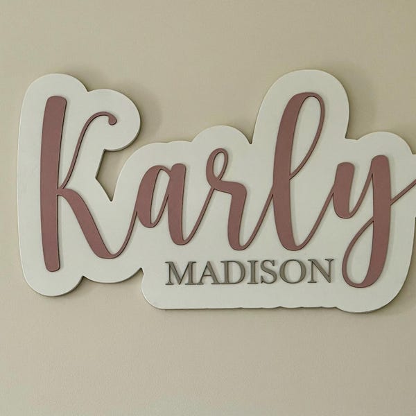 Last Name Sign, Cut Out Name Sign, Wedding Name Sign, 3d Last Name Sign ...