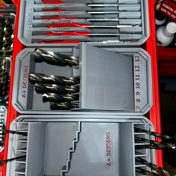 Milwaukee Packout Slim Bin Drill Bit Organizer 3-pack (STL FILE Only ...